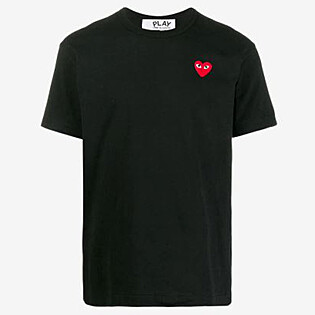 꼼데가르송 플레이 레드 하트 티셔츠 블랙 AX-T108-051-1 - 마리오몰
