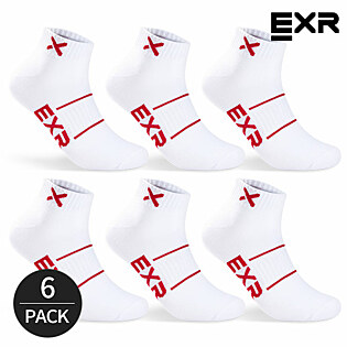 EXR 남성 컬러라인 포인트 발목양말 6P_WHRD - 마리오몰