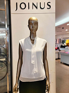 리본 타이 캡소매 블라우스 JAAU4-TRB010 - 마리오몰