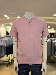 인디안 면혼방 브이넥 니트 티셔츠 2칼라 MIU-BRYM-2461 - 마리오몰